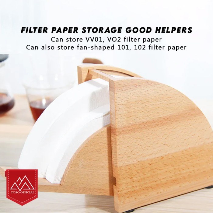 Jual WOODEN STORAGE BOX R COFFEE FILTER TEMPAT KERTAS SARINGAN KOPI V60 ...