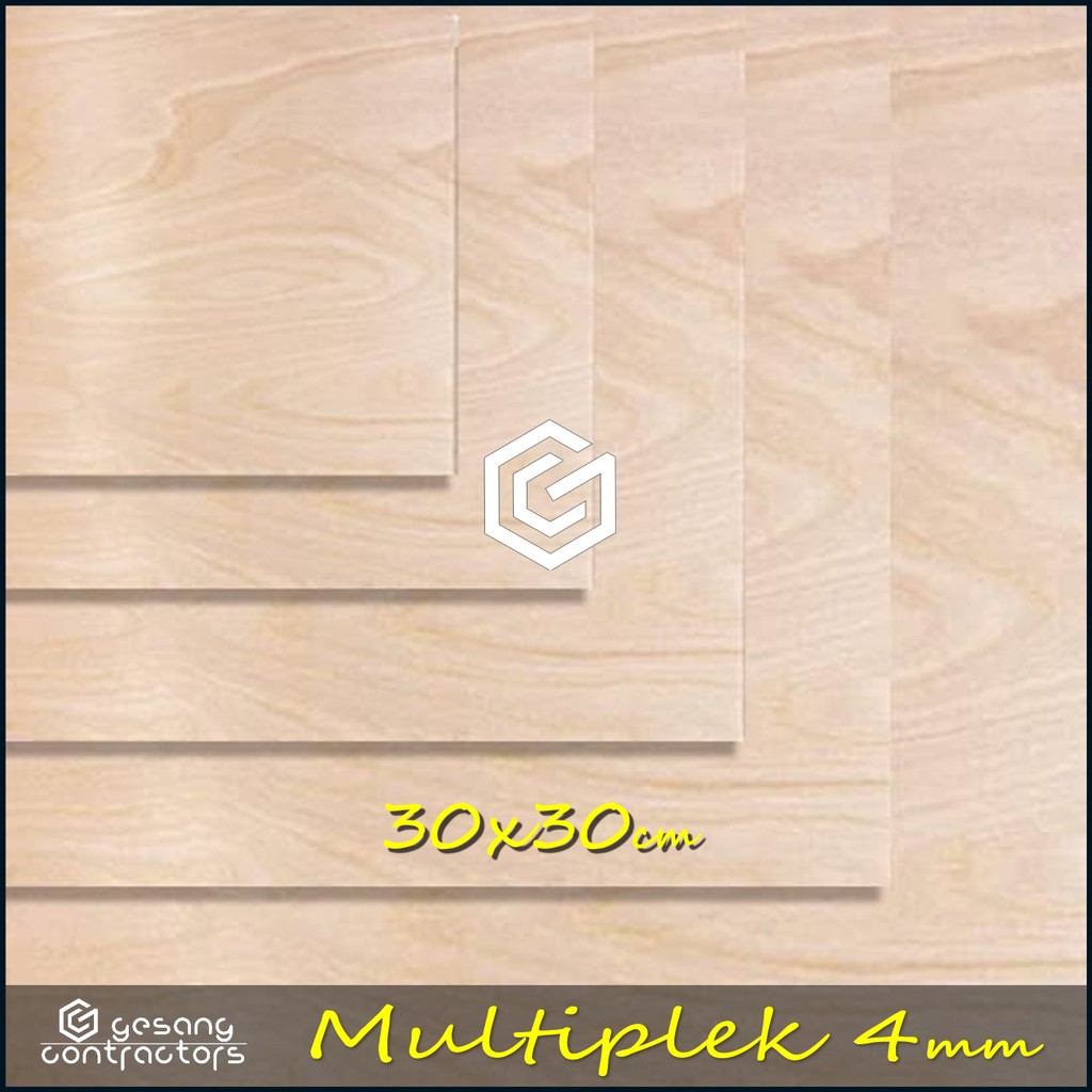 Jual Multiplek Triplek 4mm Ukuran 30x30 cm ( 4 mm | 30x30cm | 30 x 30 ...
