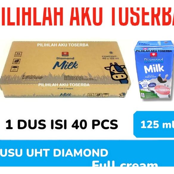 Jual Susu Diamond Uht Full Cream Ni 125 Ml - ( Harga 1 Dus Isi 40 ) | Shopee Indonesia