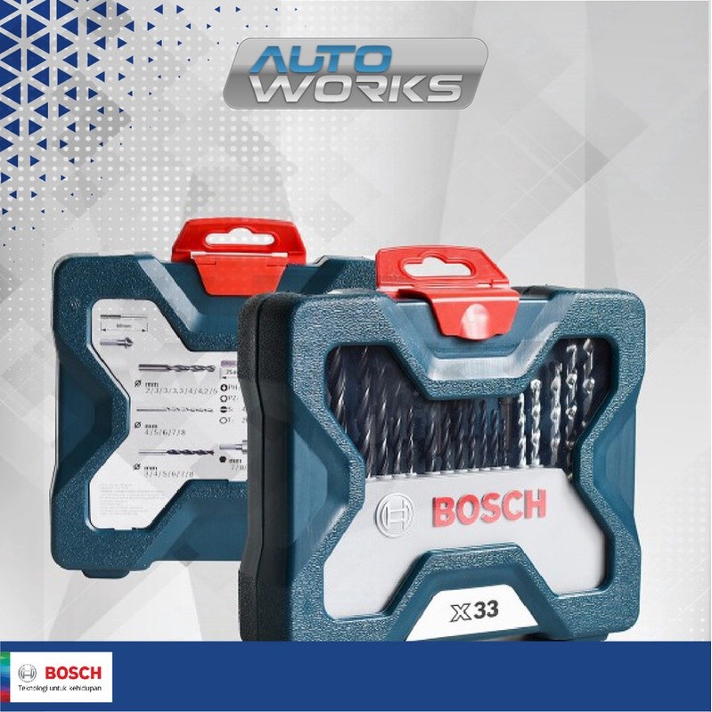 Jual Bosch Drill + Screwdriver Bits Set/Mata Bor + Mata Obeng Set 33pcs ...