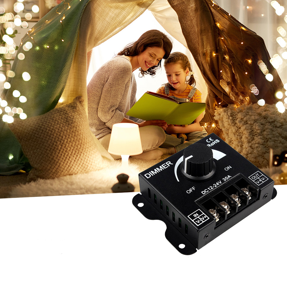 Jual AELED Dimmer Lampu LED One Color Brightness Controller 12-24V 30A ...