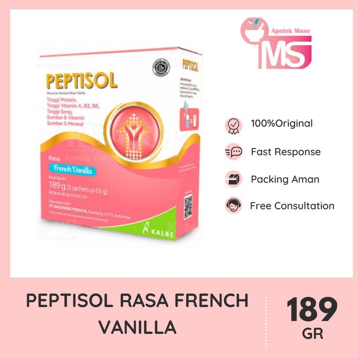 Jual PEPTISOL RASA FRENCH VANILLA 189 G | Shopee Indonesia