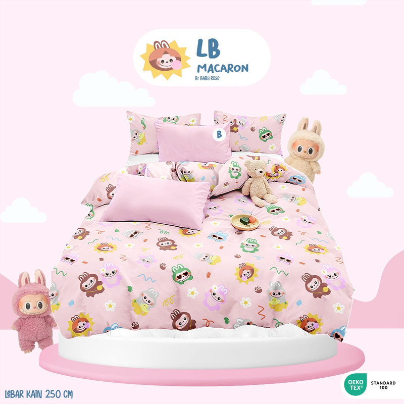 Jual Sprei Set Premium Katun STAR Motif Labubu Macaron | Shopee Indonesia