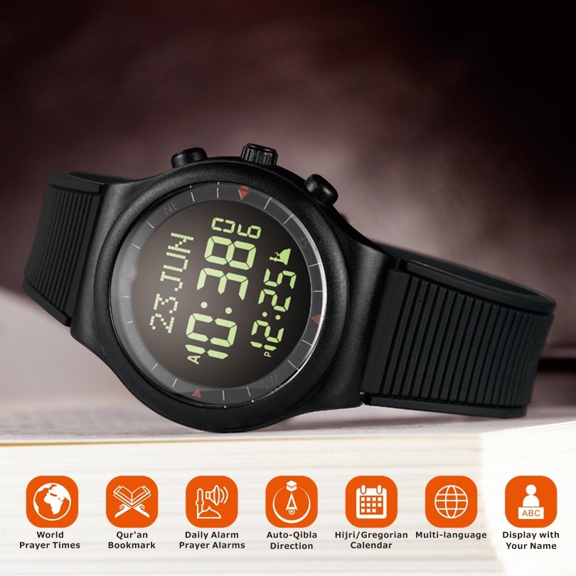 Jual Al-Sahar Masjid Azan Watch Dengan Latar Latar Hijir Gregorian ...