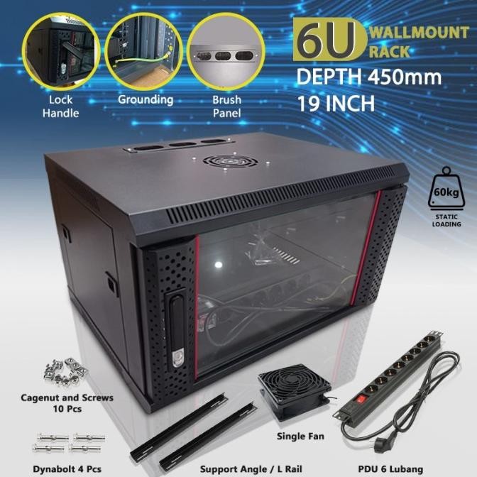 Jual Komponen Komputer Rack Wallmount 6U / Rack Server 6U | Shopee ...