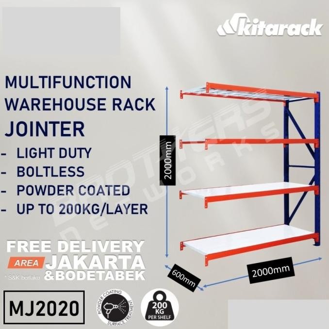 Jual WAREHOUSE RACK KITARACK JOINTER MJ2020 - RAK GUDANG LIGHT DUTY 2 ...