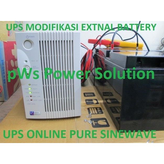 Jual UPS MODIFIKASI EXTERNAL BATTERY ( VEKTOR 1000VA ONLINE PURE ...