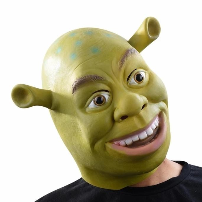 Jual Topeng Shrek Monster Ogre Halloween Prank Fullhead Cosplay Latex ...