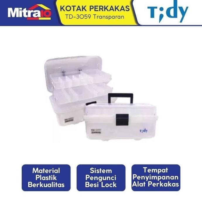 Jual TIDY TD-3059 TOOL BOX PLASTIK RAK BERTINGKAT TRANSPARAN ORIGINAL ...