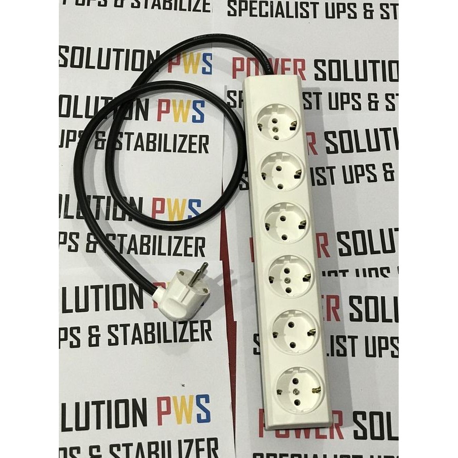 Jual Kabel listrik Tambahan Roll ( Extension ) 1M 2x2.5mm 6 Lubang ...