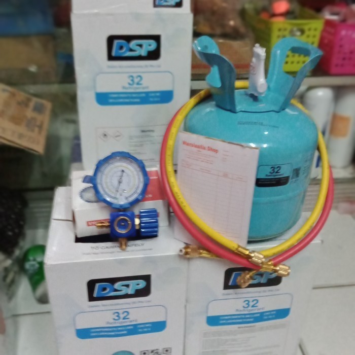 Jual Paket Freon AC R32 Daikin Dsp 3 Kg tabung kecil manifold Sightglass | Shopee Indonesia