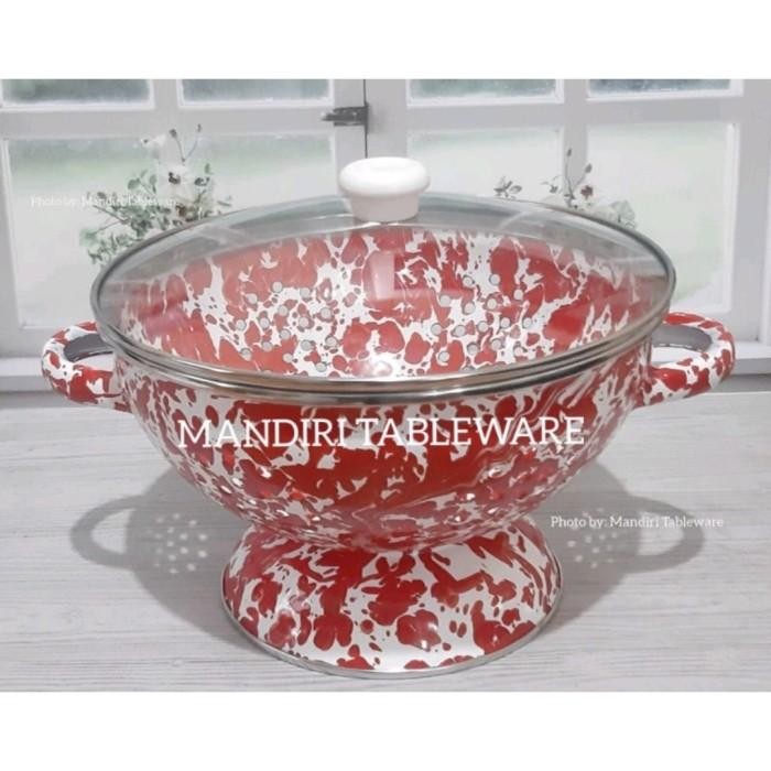 Jual Tempat Nasi / Wakul Jadul / Tutup Kaca / Motif Ayam / Gagang ...