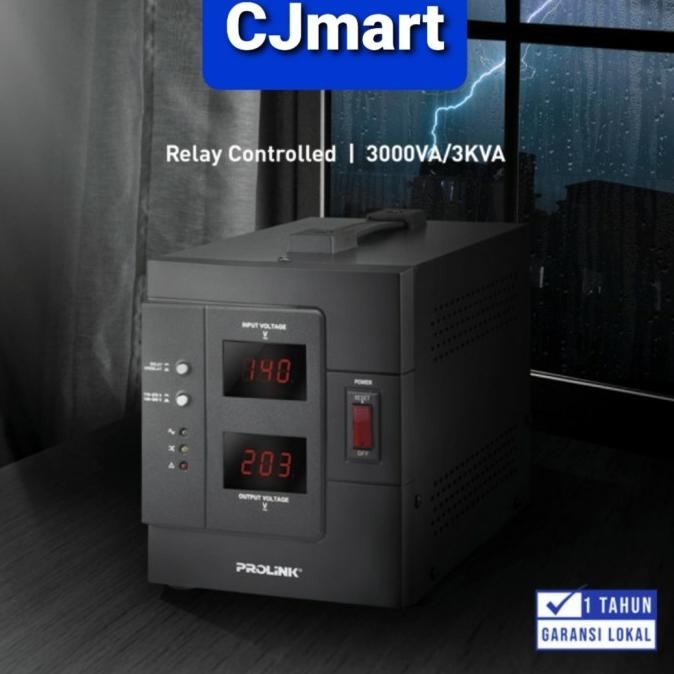 Jual STABILIZER PROLINK PVR3000D AVR RELAY CONTROLLED / STABILIVER ...