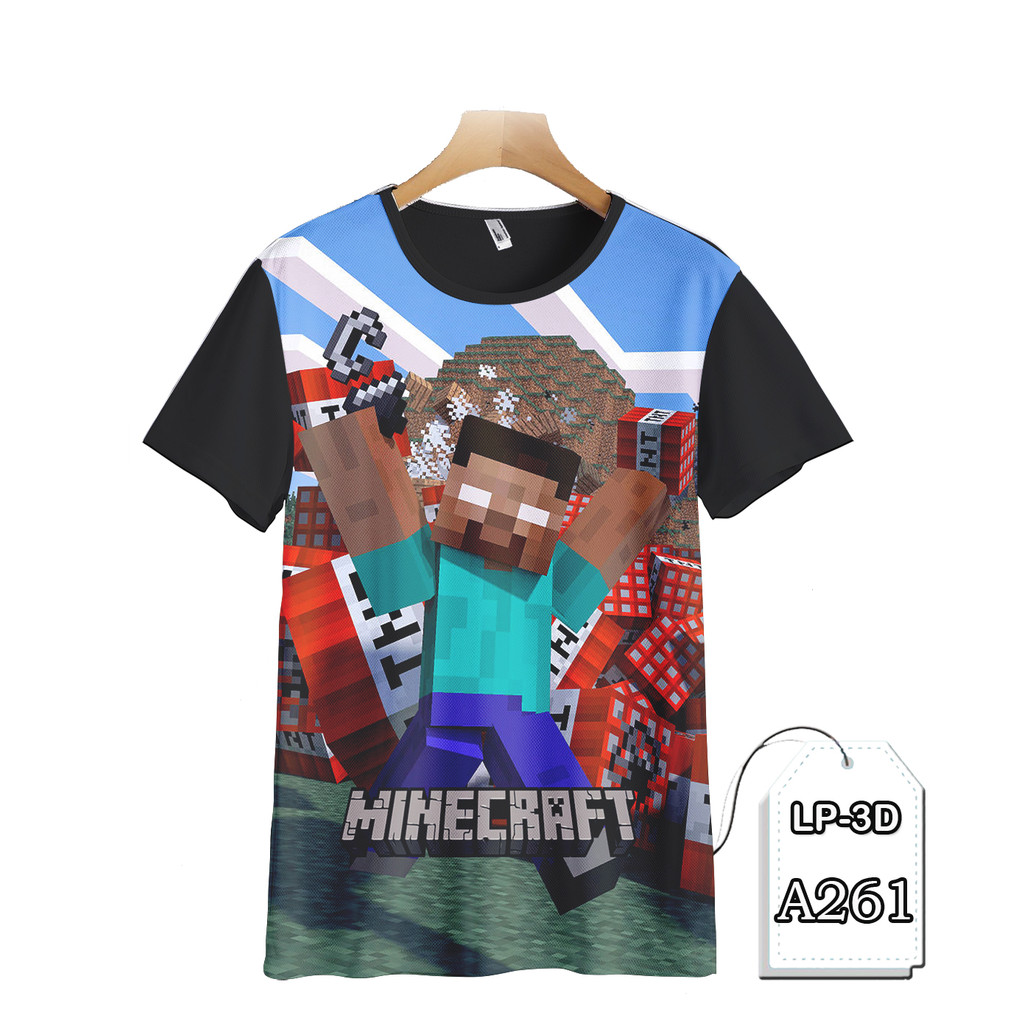 Jual Baju Minecraft Herobrine Baju Kartun TV Animasi Anak dan Dewasa ...