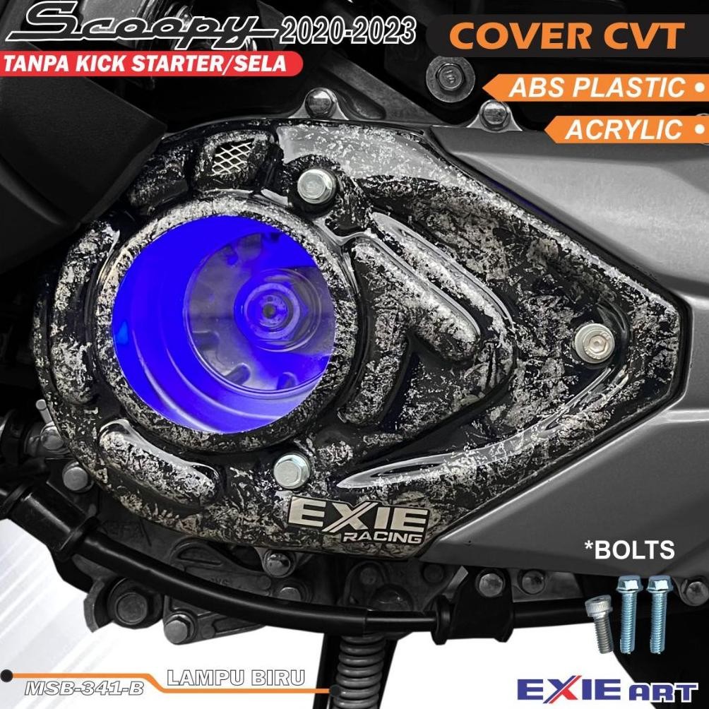 Jual tre-57 Cover CVT Acrylic Honda Scoopy New Tanpa Kick Stater Exie ...