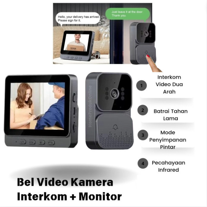 Jual Bel Pintu Rumah DoorBell Nirkabel Kamera Cctv Video Interkom Layar ... Jual Bel Pintu Rumah DoorBell Nirkabel Kamera Cctv Video Interkom Layar ...