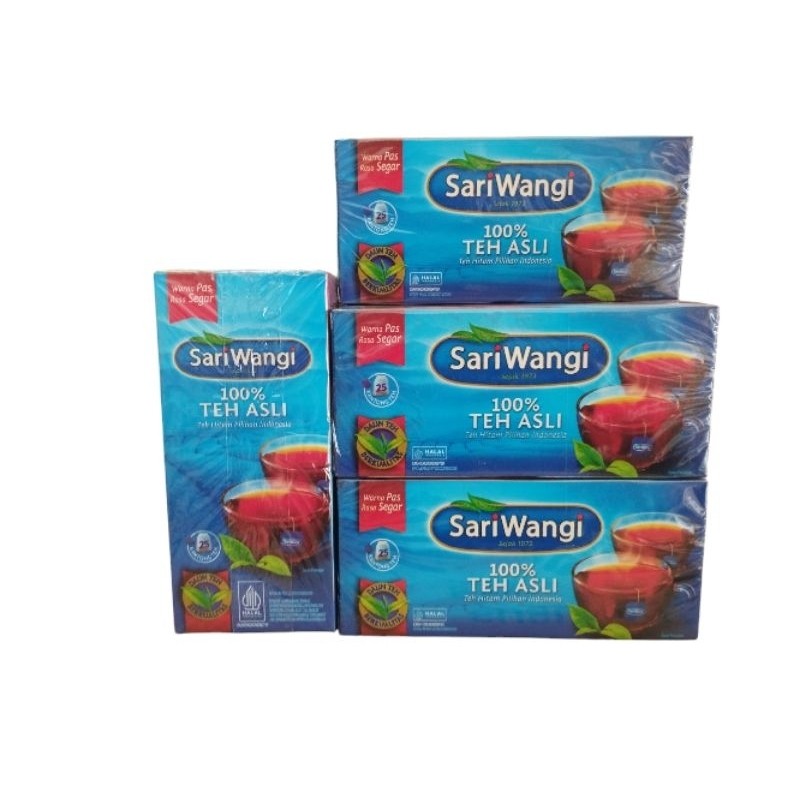 Jual Sariwangi Teh Celup Kotak isi 25 Kantong [Pack] | Shopee Indonesia