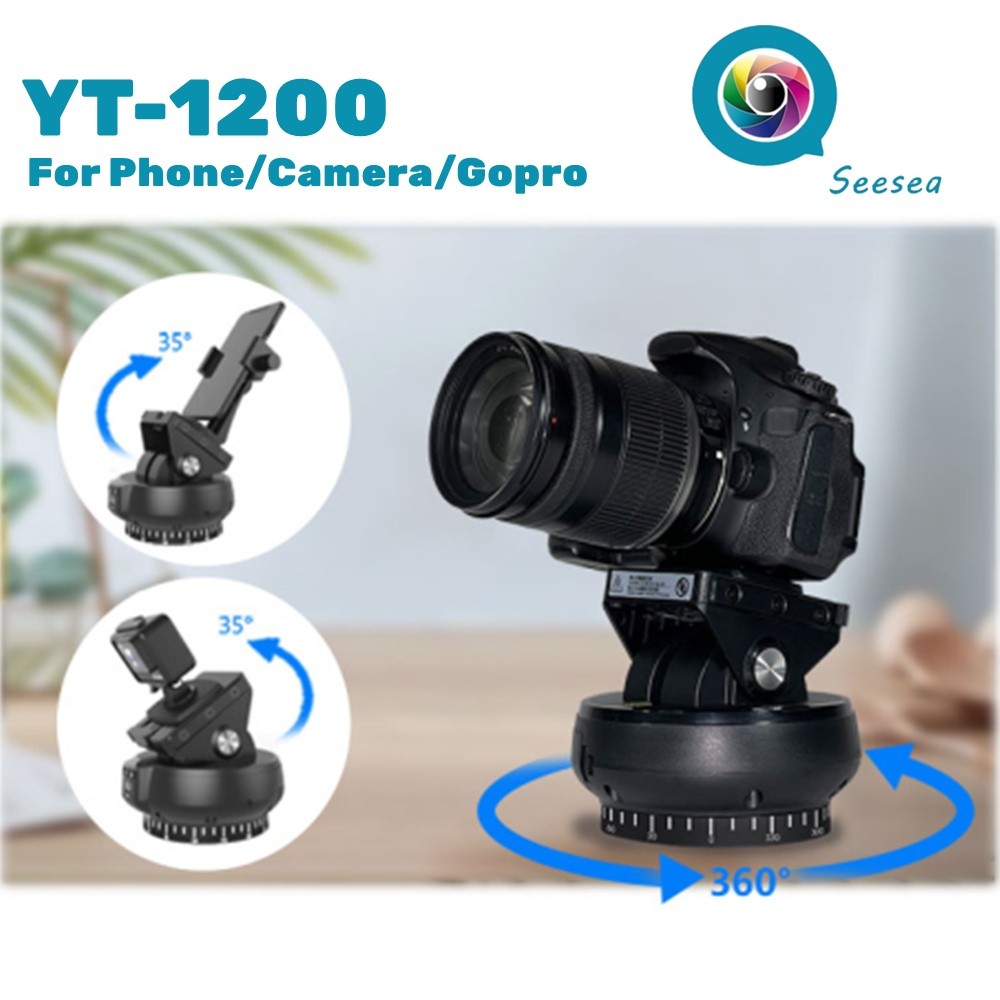 Jual 【Baru】YT-1200 Auto Motorized Head 360º Panoramic Stabilizer Gimbal ...