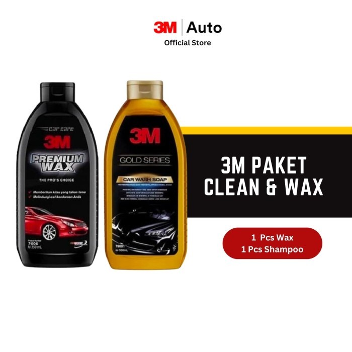 Jual 3M Paket Clean And Wax Pack - Car Wash Gold & Premium Wax- Harga ...