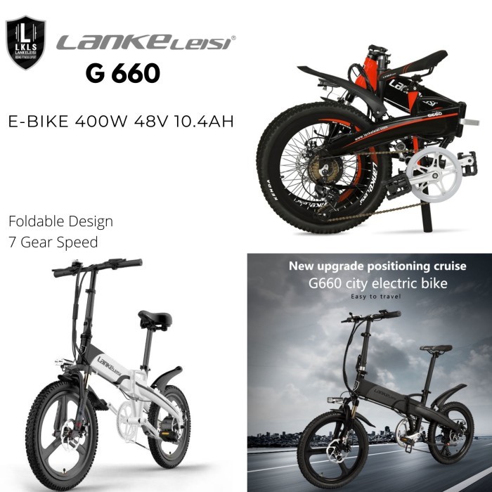 Jual LANKELEISI G660 Sepeda Listrik Lipat Luxury Edition 48V 10.4AH ...