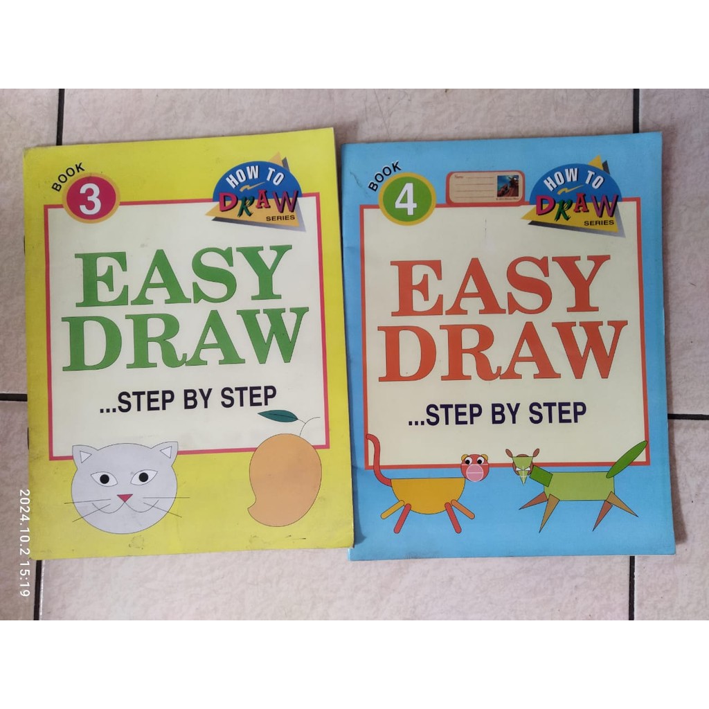 Jual Buku Aktivitas Anak EASY DRAW STEP BY STEP book 3 & 4. Paketan 2 ...