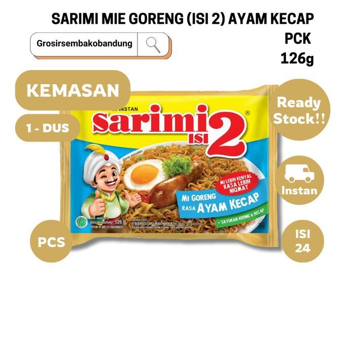 Jual SARIMI MIE GORENG (ISI 2) AYAM KECAP PCK 126g - 1 Dus - Kota Bandung | Shopee Indonesia