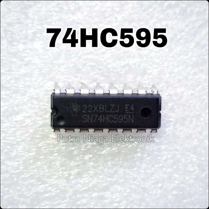 Jual ic 74HC595 DIP 16p / SN74HC595N / HD74HC595P HC595 TTL 74595 putr4n dijamin | Shopee Indonesia