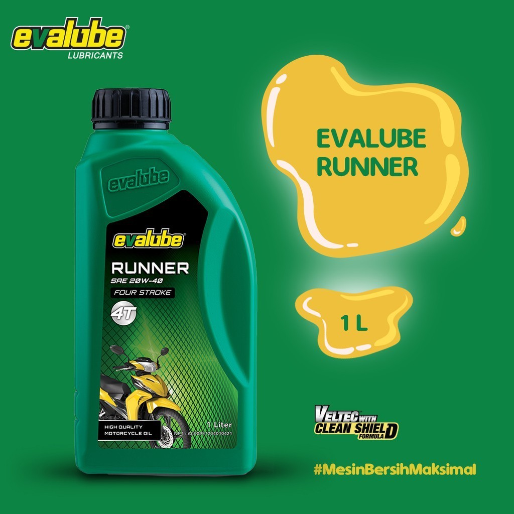 Jual Evalube Oli Motor Runner 20W-40 (1L) | Shopee Indonesia