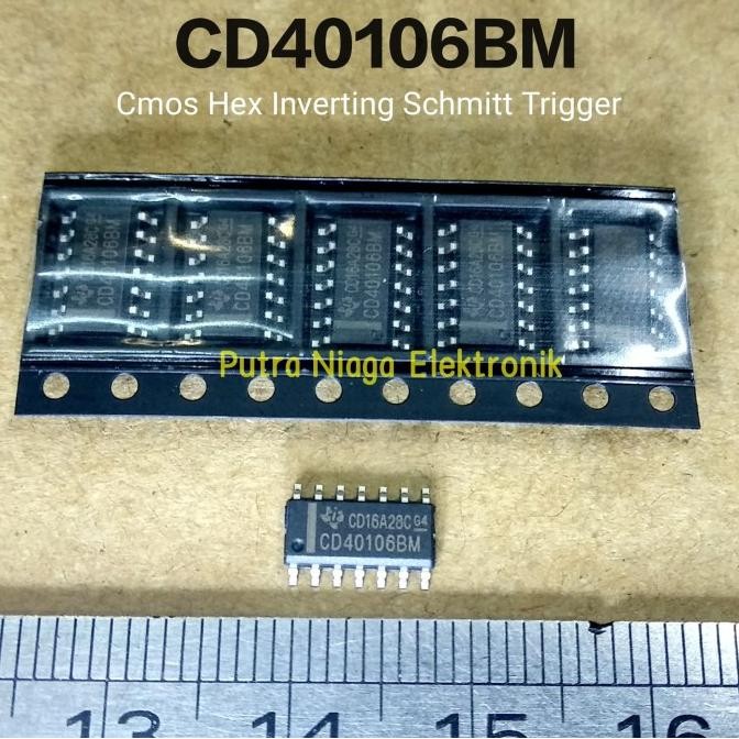 Jual Terbaru ic CD40106BM SMD Cmos Hex Inverting Schmit Trigger SOP14 CD40106 40106 putr4n ...