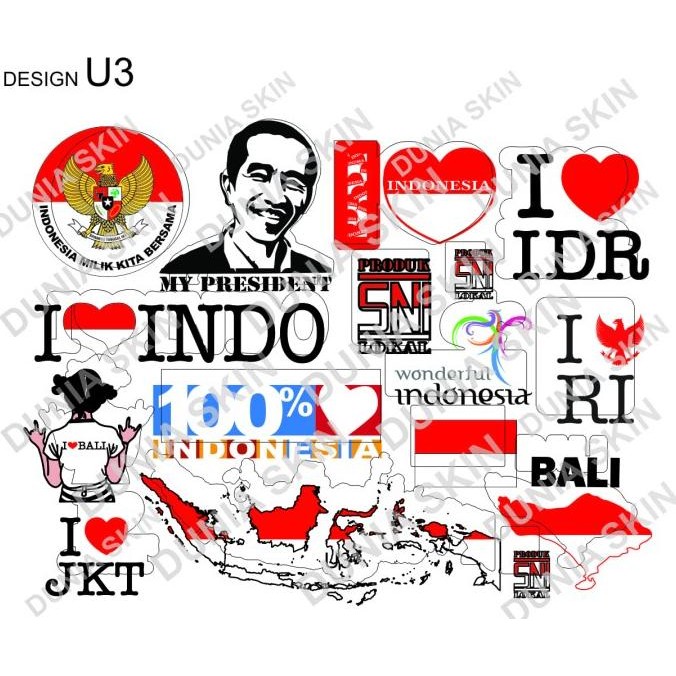 Jual Travel Label Sticker Koper Rimowa Design U3 Indonesia RI Original ...