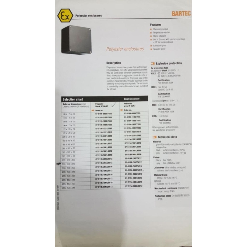 Jual [ R.A.B ] Bartec Box Panel Junction Enclosure Exproof Atex Grp ...