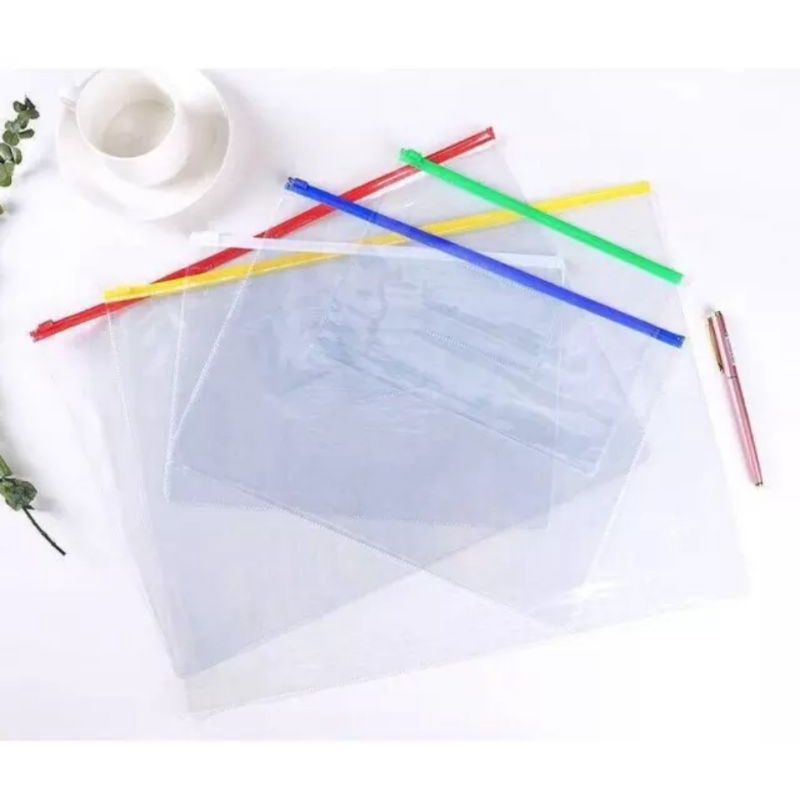 Jual Map Plastik Pocket File Zipper Ukuran F4 A4 Transparan BIG 9006 ...