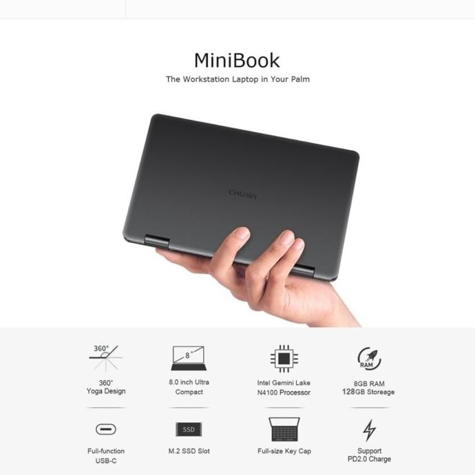 Jual New | Promo Chuwi Minibook Portable Yoga Laptop 8/128Gb N4100 ...