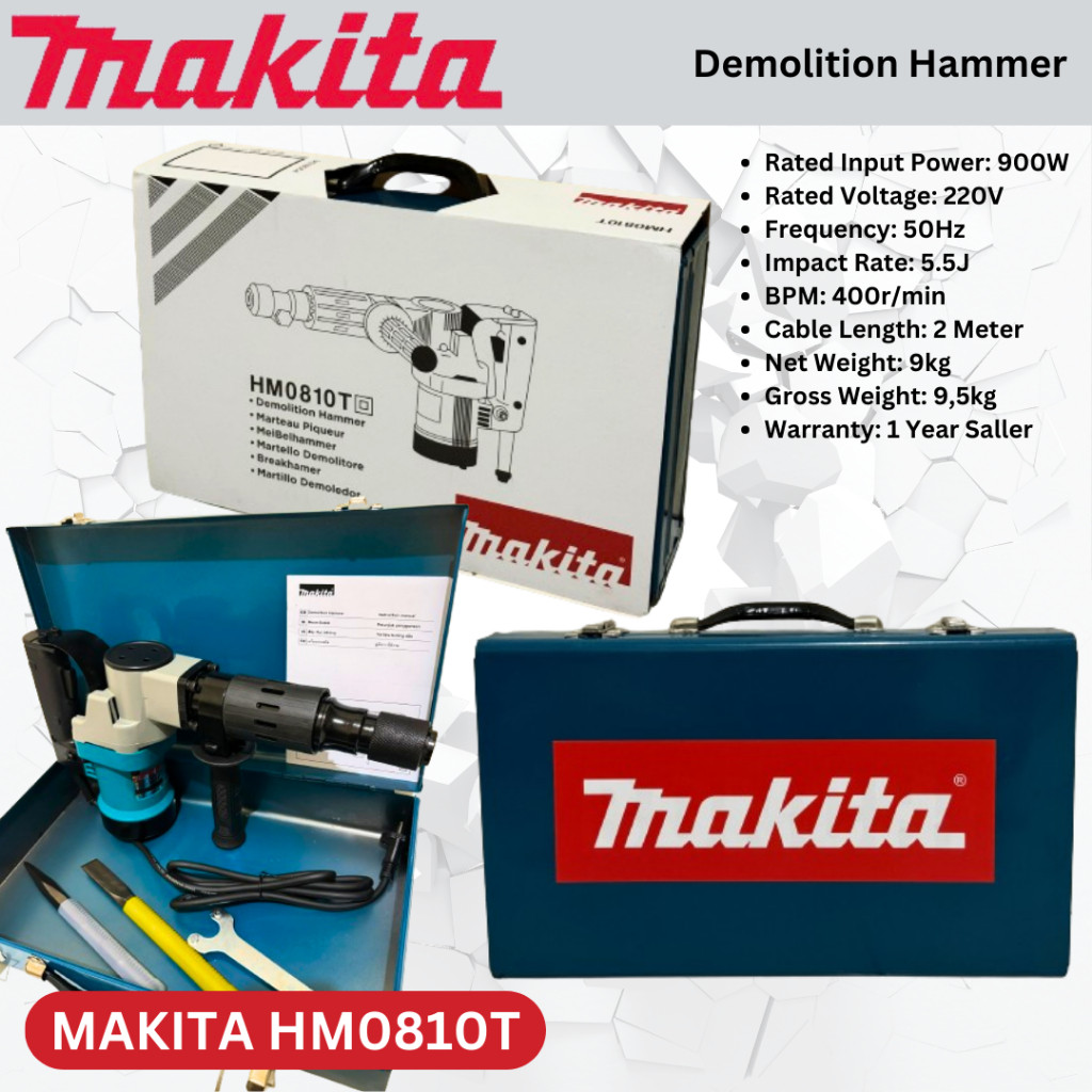 Jual READY Makita HM0810T / HM 0810 T Mesin Demolition Hammer | Shopee Indonesia