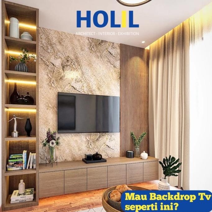 Jual backdrop tv minimalis custom,rak tv , lemari tv, backdrop tv hpl ...