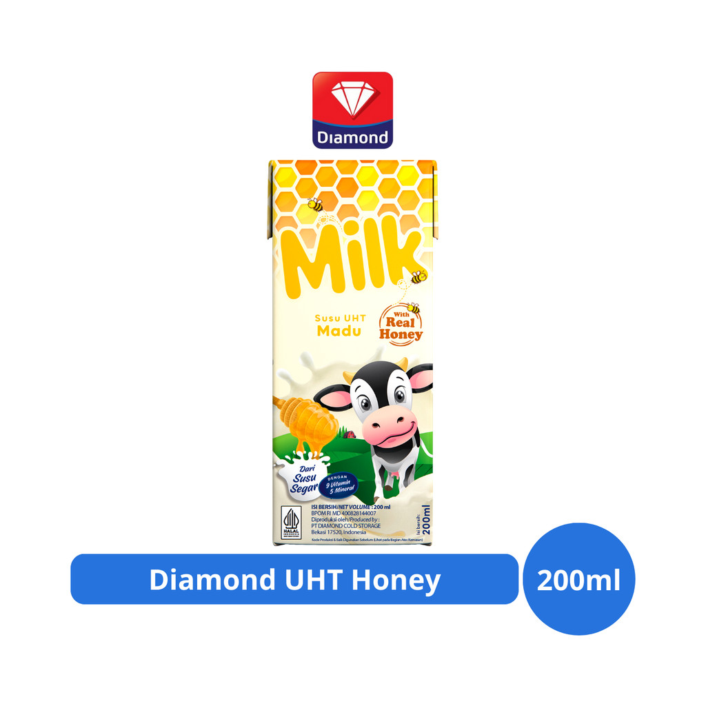 Jual Diamond Milk Susu UHT Honey 200ml | Shopee Indonesia