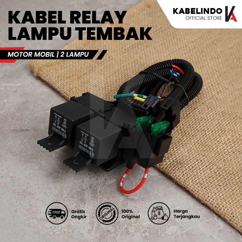 Jual KABEL RELAY SET LAMPU FOGLAMP LAMPU TEMBAK MOBIL MOTOR DENGAN ...