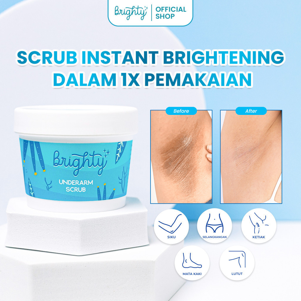 Jual Brighty Underarm Scrub Microscrub Pencerah Ketiak Selangkangan Lipatan Hitam Permanen ...