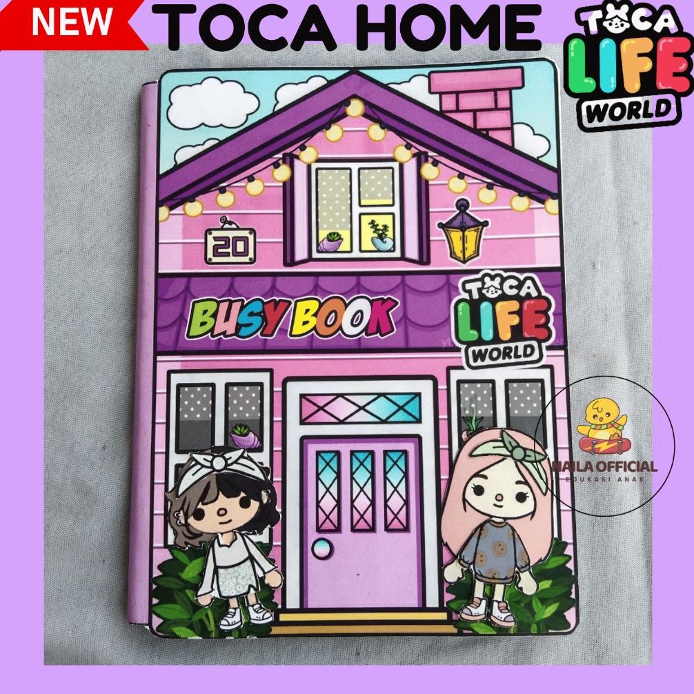 Jual Kekinian Paper Doll Toca Boca Life World Purple House In Quite ...