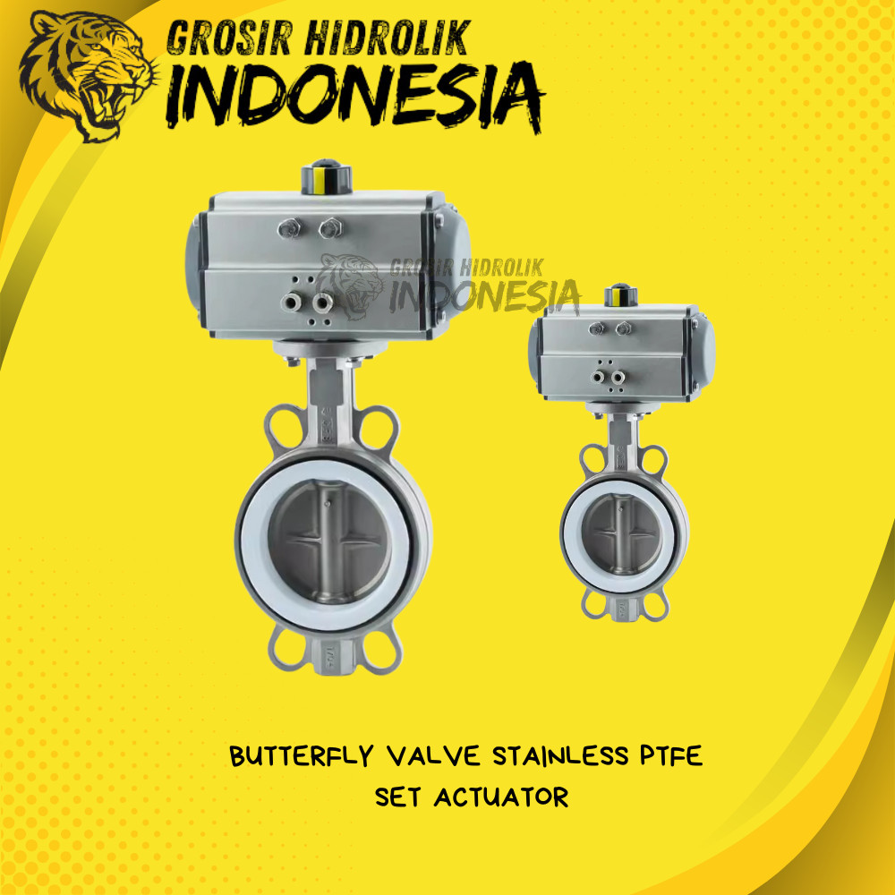 Jual ACTUATOR BUTTERFLY VALVE STAINLESS SEAT PTFE DISC SS 304 SIZE 3 ...