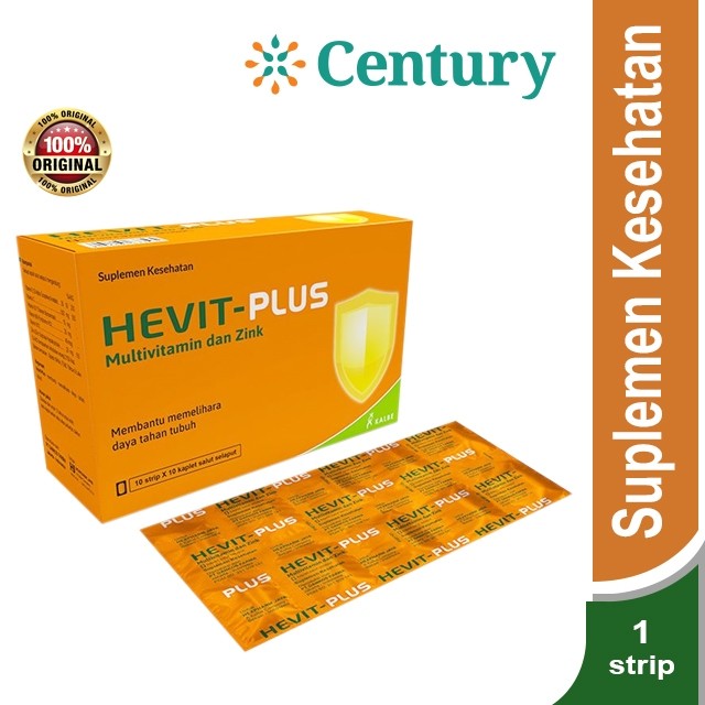 Jual HEVIT-PLUS 1 STRIP ISI 10 KAPLET / VITAMIN & SUPLEMEN ...
