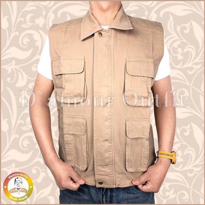 Jual Jual Rompi Kanvas Rompi Lapangan Vest Model Kerah Kemeja High ...