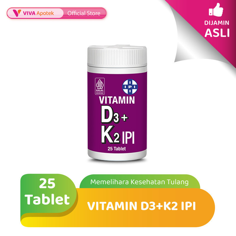 Jual Vitamin D3+K2 IPI untuk Memelihara Kesehatan Tulang (25 Tablet ...
