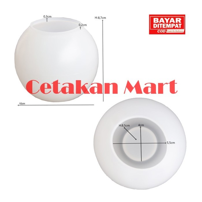 Jual CM Cetakan Silikon Resin Epoxy Craft Sphere Ball Tealight Candle | Shopee Indonesia