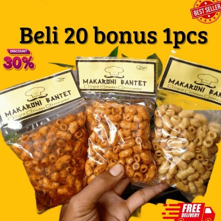 Jual MAKANAN RINGAN SNACK MAKRONI MAKARONI BANTET BANTAT PEDAS 25 50 ...