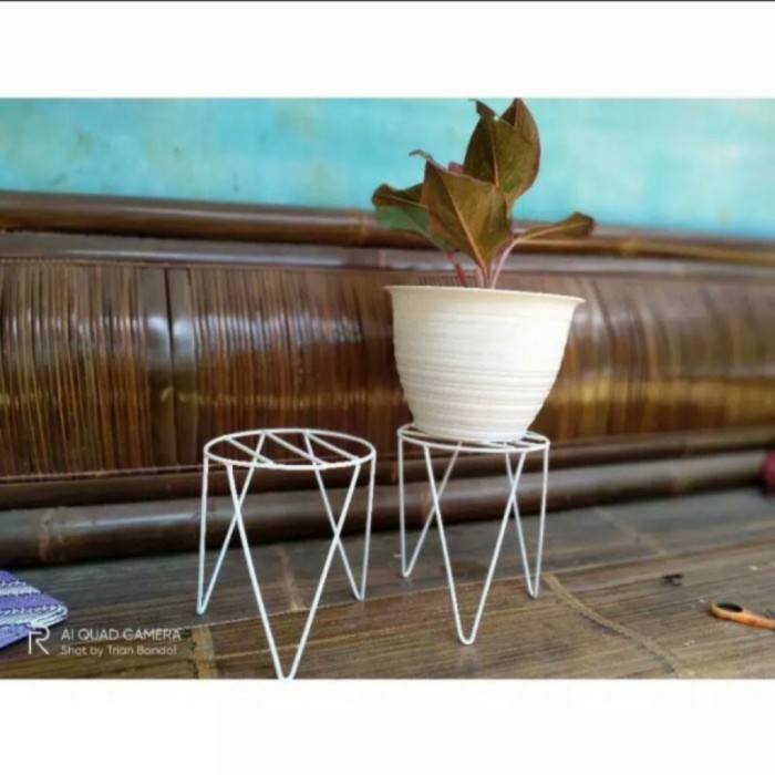 Jual STANDING POT BUNGA BESI TINGGI 30CM D:25CM | Shopee Indonesia