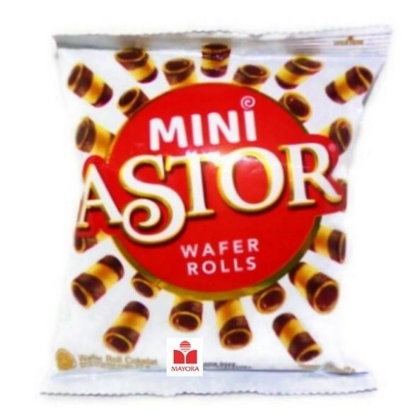 Jual WAFER ROLLS ASTOR MINI PER PACK 20 GRAM CHOCOLATE COKELAT SNACK ...