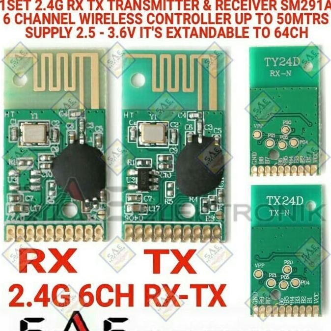 Jual 1SET 2.4G 6 CHANNEL RX TX TRANSMITTER RECEIVER 6CH WIRELESS ...
