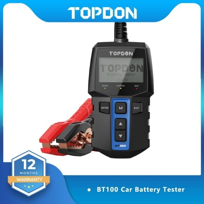 Jual TOPDON BT100 12V CAR BATTERY TESTER CHARGER ANALYZER 2000CCA ...