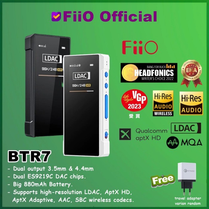 Jual Fiio BTR7 Portable Wireless Bluetooth DAC Amplifier BTR 7 | Shopee Indonesia